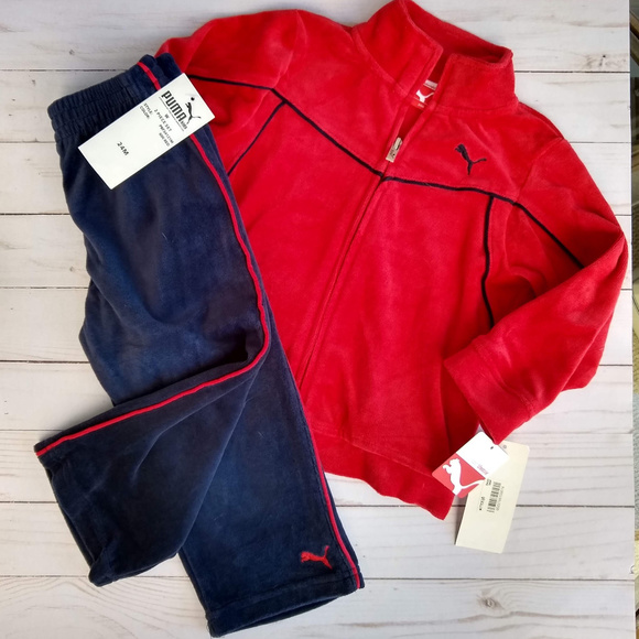 Puma | Matching Sets | Puma Red Blue Track Outfit 24 Months | Poshmark